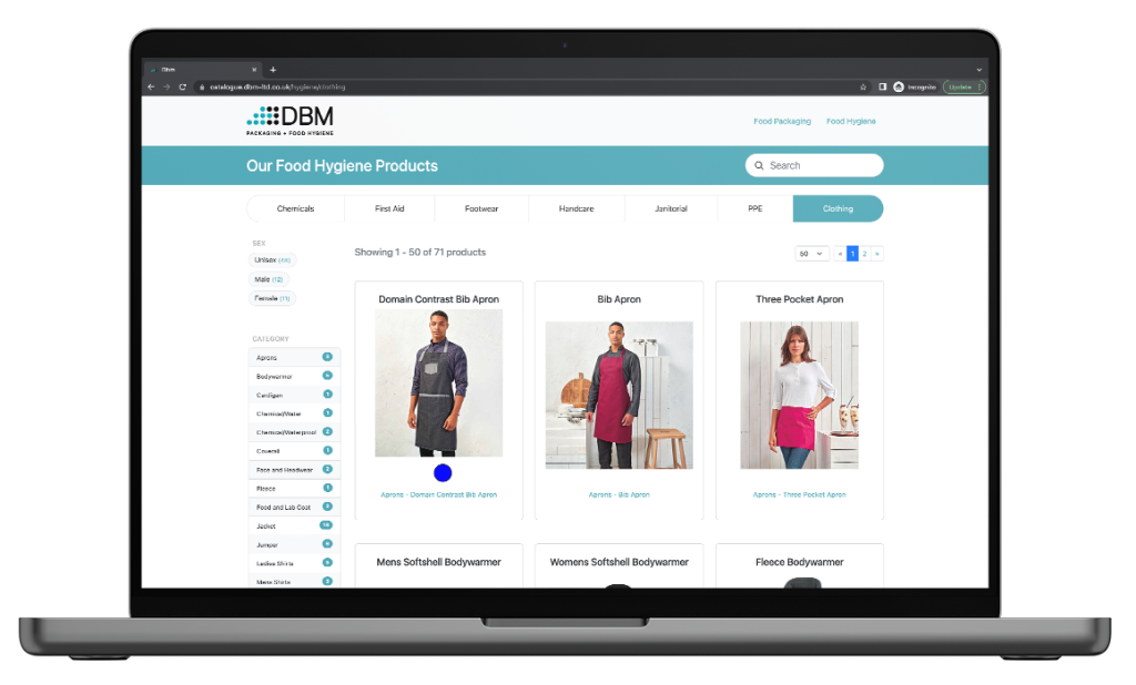 Food Hygiene Clothing | Branded Workwear | DBM